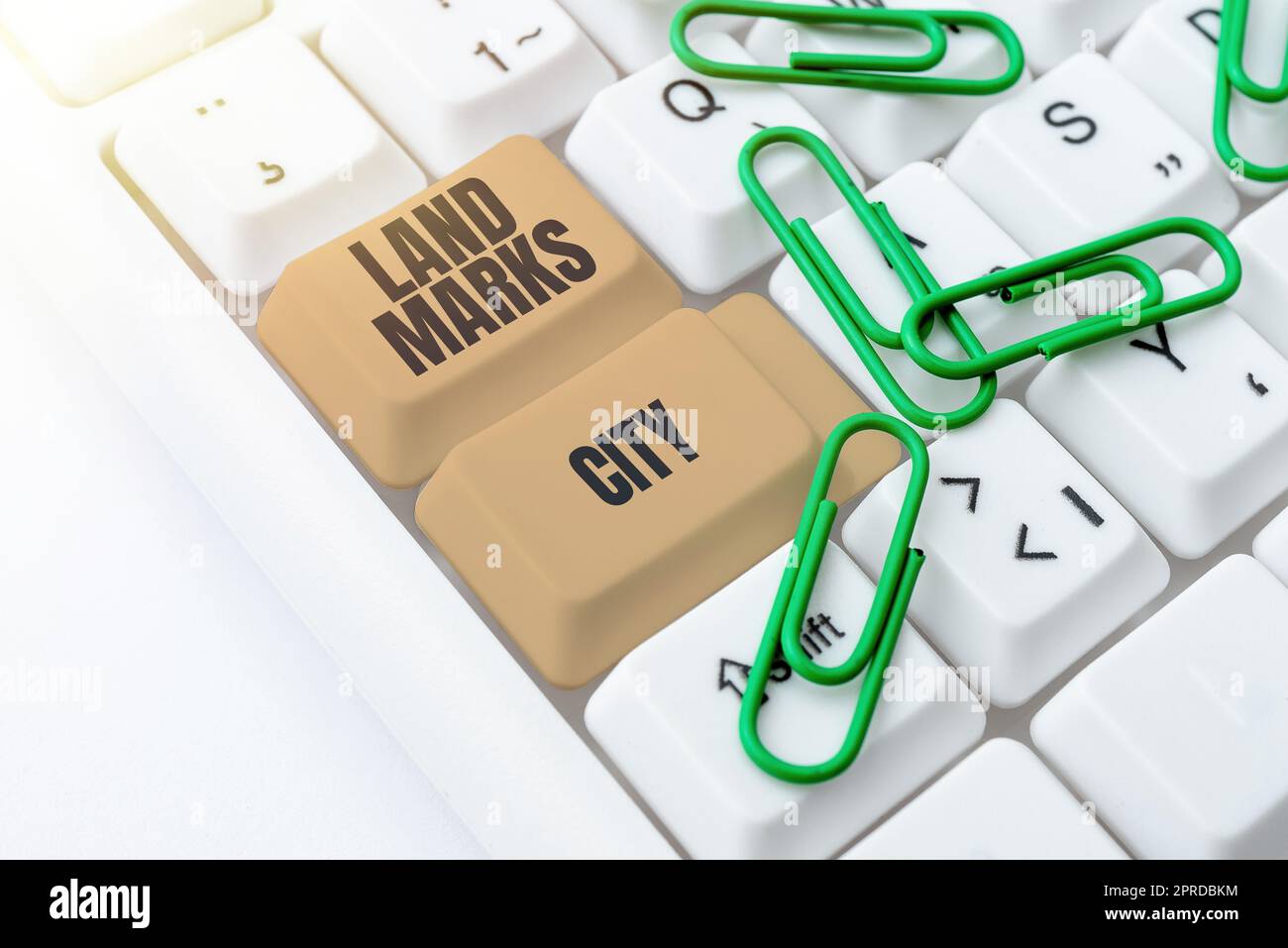 Text sign showing Land Marks City. Business concept Important ...