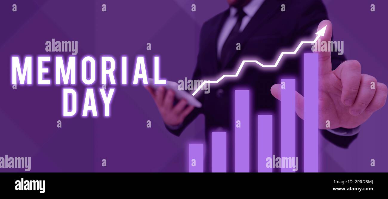 Conceptual display Memorial Day. Business overview To honor and ...