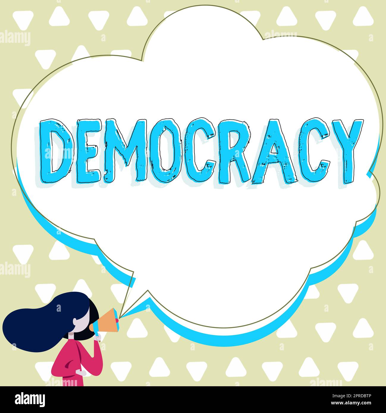 Text showing inspiration Demo Cracy, Business overview freedom of the ...