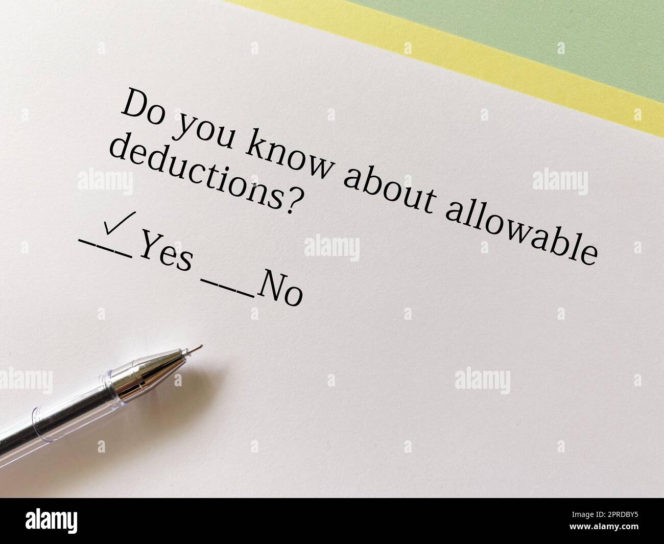 Allowable deduction hi-res stock photography and images - Alamy