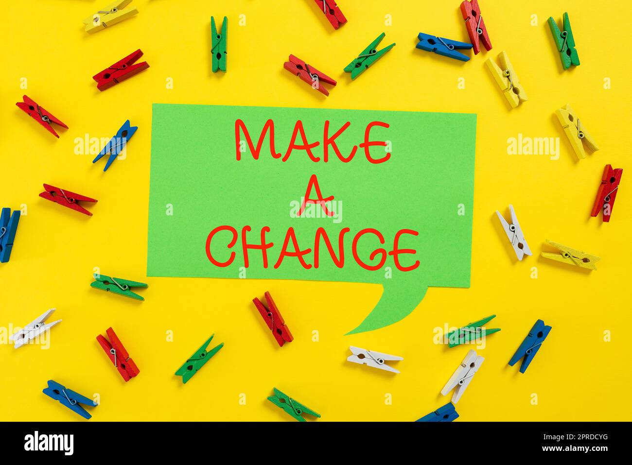 Conceptual caption Make A Change. Business approach Try new thing ...