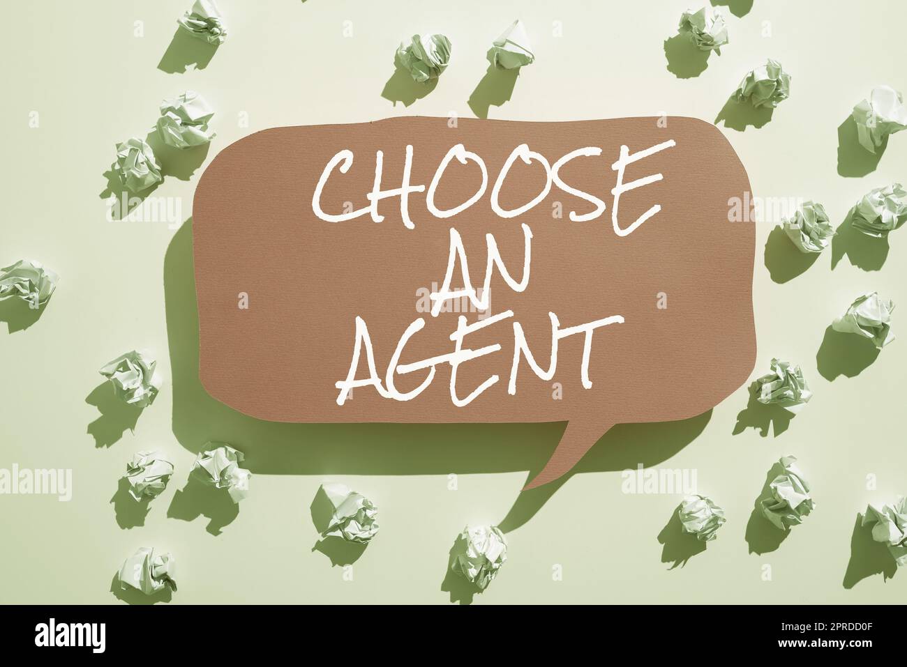Inspiration showing sign Choose An Agent. Business concept Choose ...