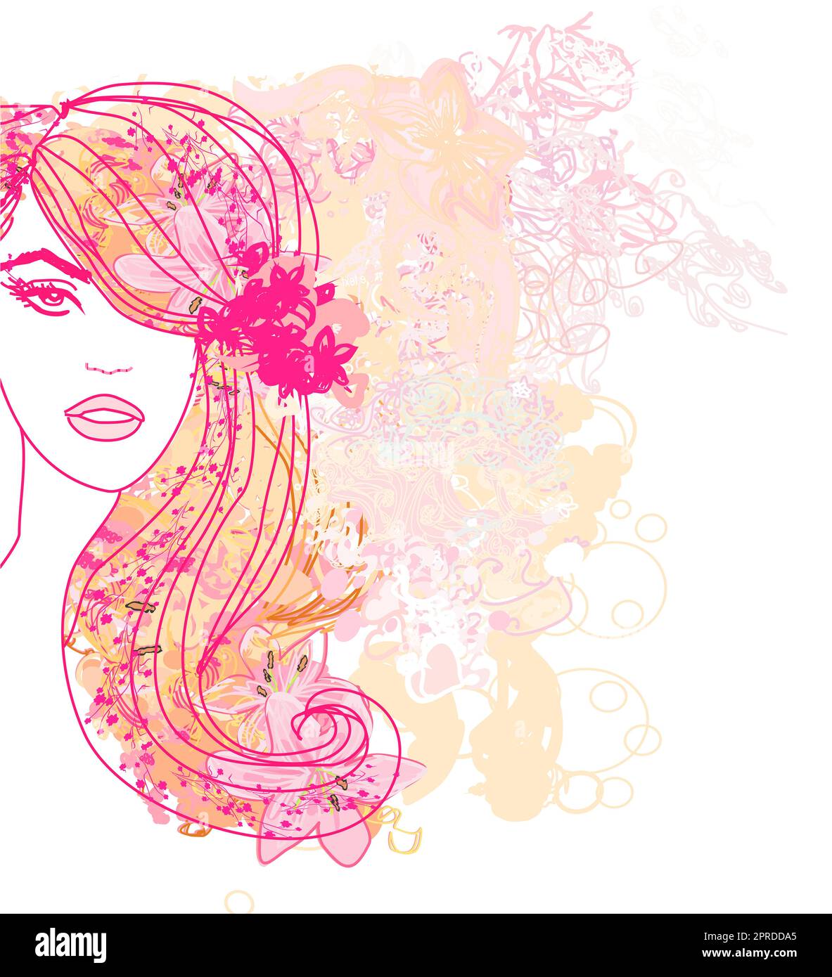 Creative fashion portrait, vector Stock Photo - Alamy