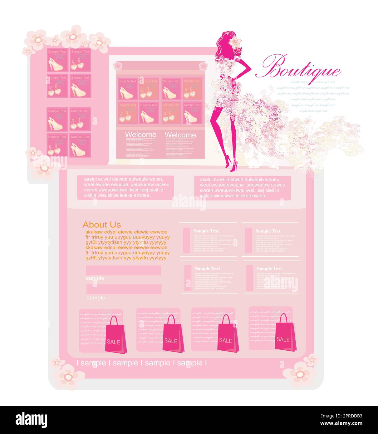 Fashion shopping Website template Stock Photo - Alamy