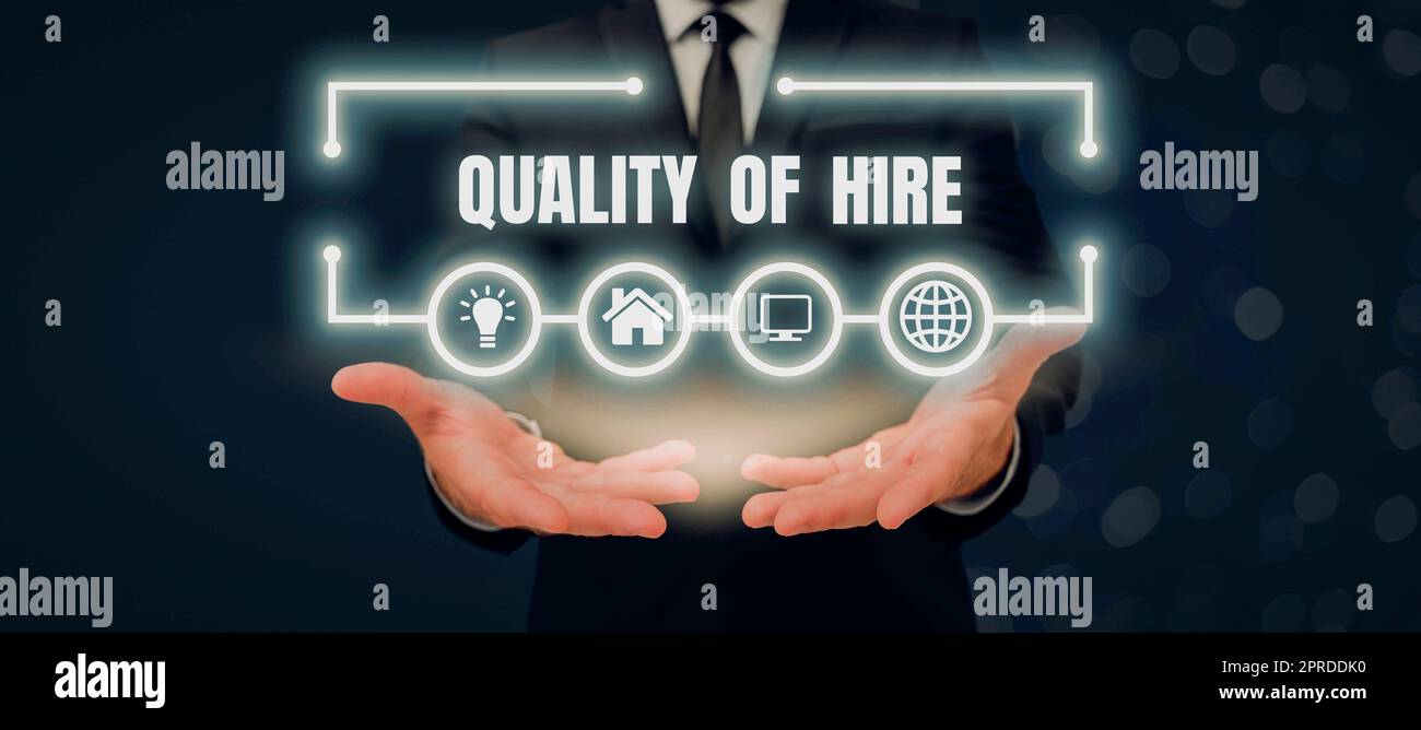 Handwriting text Quality Of Hire. Internet Concept Good professionals ...