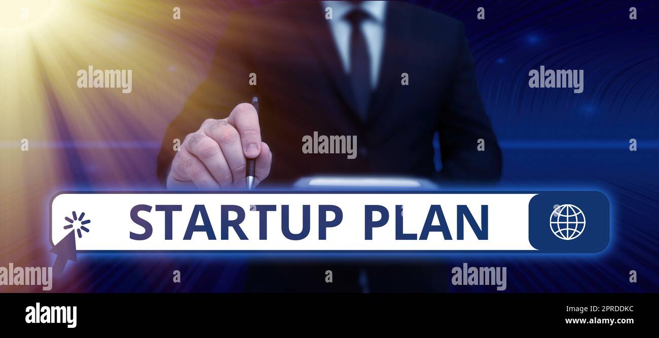 Text showing inspiration Startup Plan. Word Written on Development ...