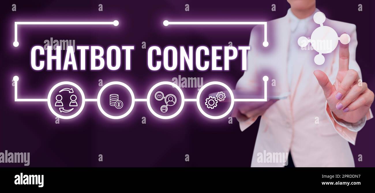 Writing displaying text Chatbot Concept. Business idea Virtual ...
