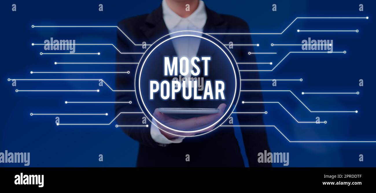 Conceptual display Most Popular. Business idea Top Rating Bestseller ...