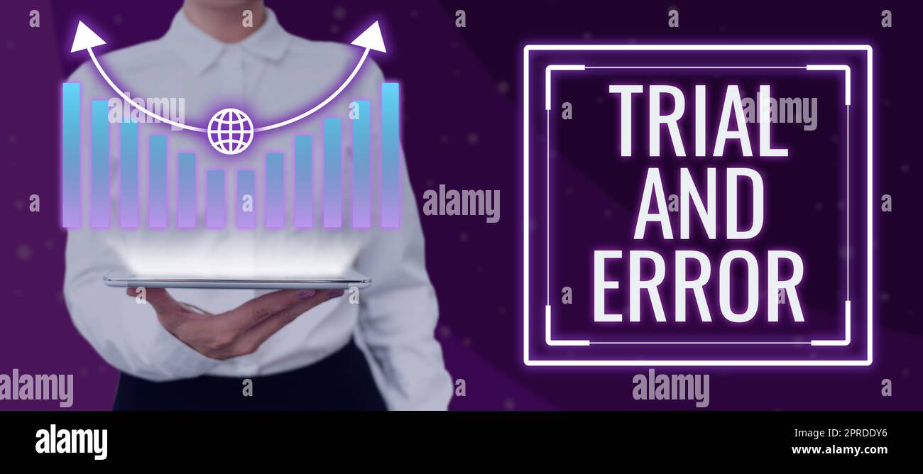 Text caption presenting Trial And Error. Internet Concept Lear ...