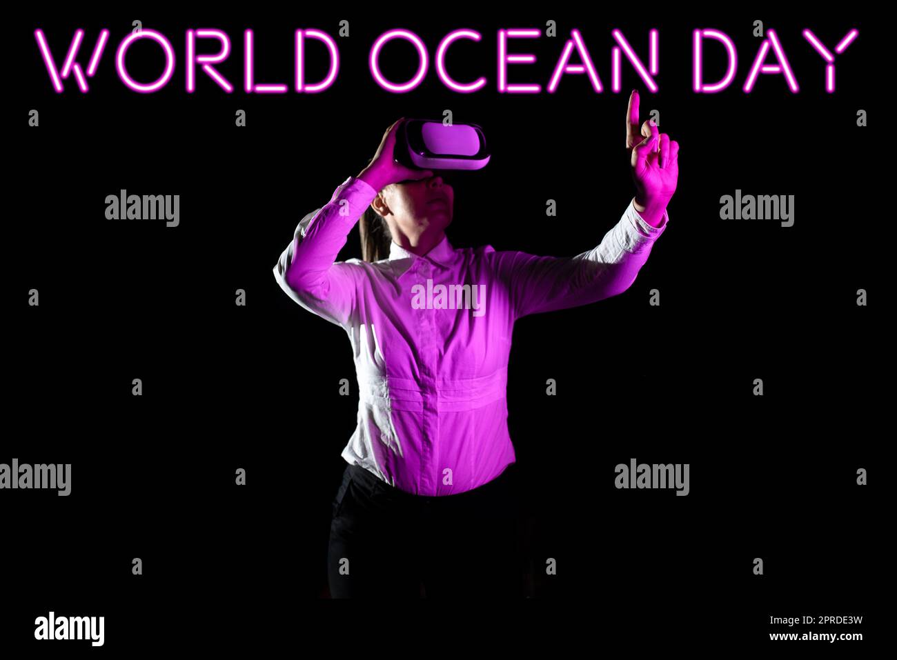 Text showing inspiration World Ocean Day. Concept meaning Worldwide ...