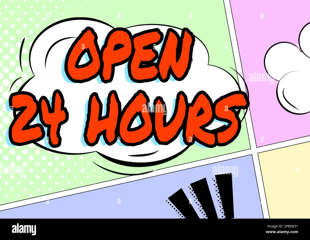 Inspiration showing sign Open 24 Hours. Word Written on Working all day ...