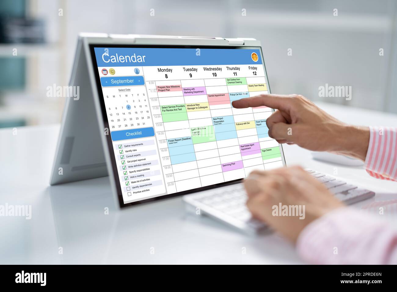Appointment Schedule Planner And Date Calendar Stock Photo - Alamy