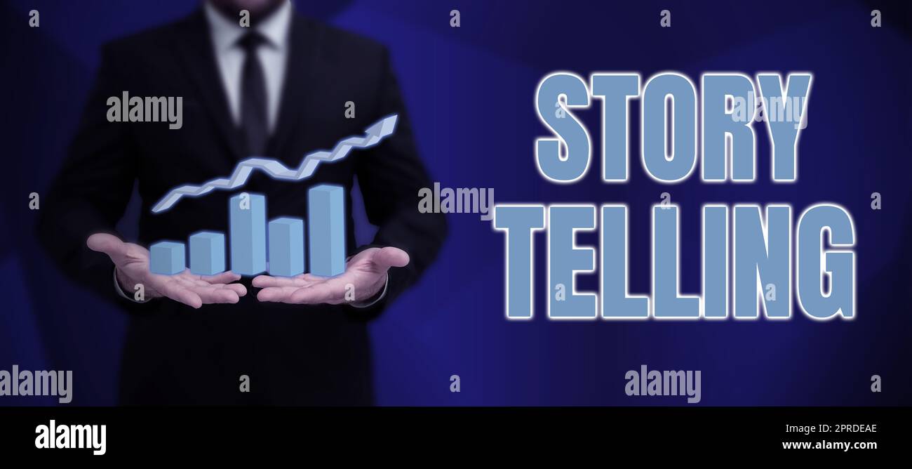 Conceptual display Story Telling. Concept meaning Tell or write short ...