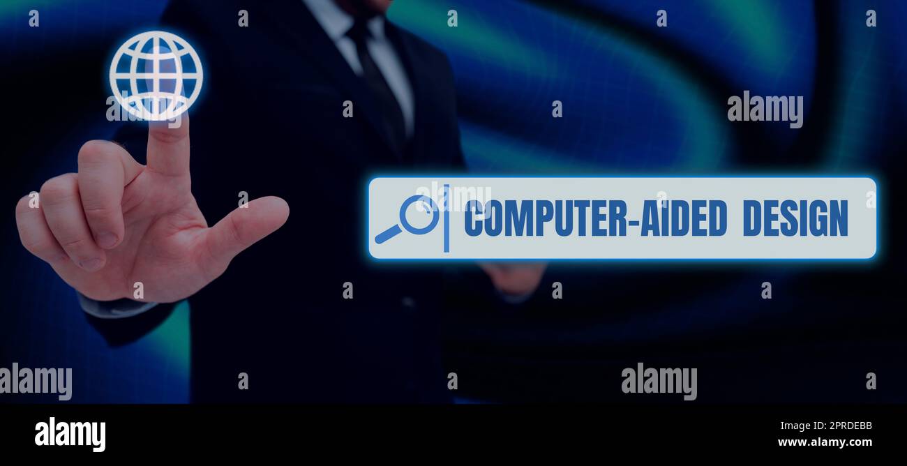 Handwriting text Computer Aided Design. Business concept CAD industrial ...