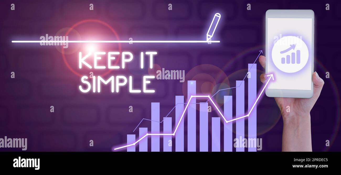 Hand writing sign Keep It Simple. Business showcase Easy to toss around ...