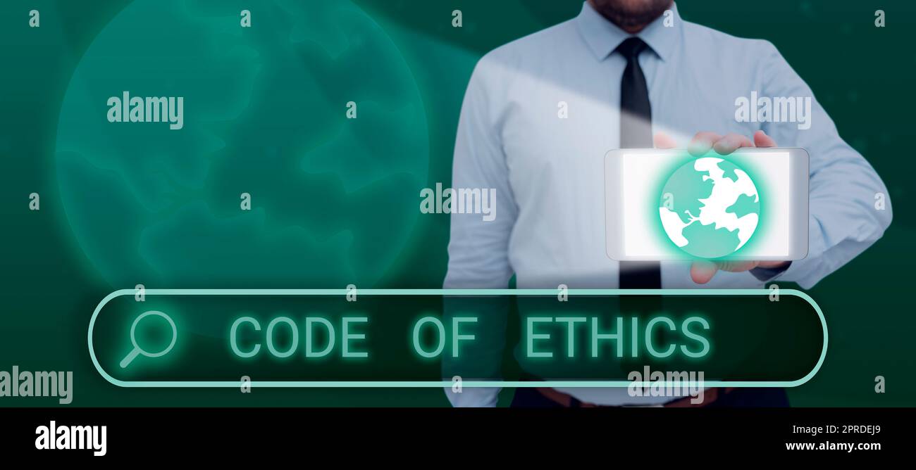 Handwriting text Code Of Ethics. Word Written on Moral Rules Ethical ...