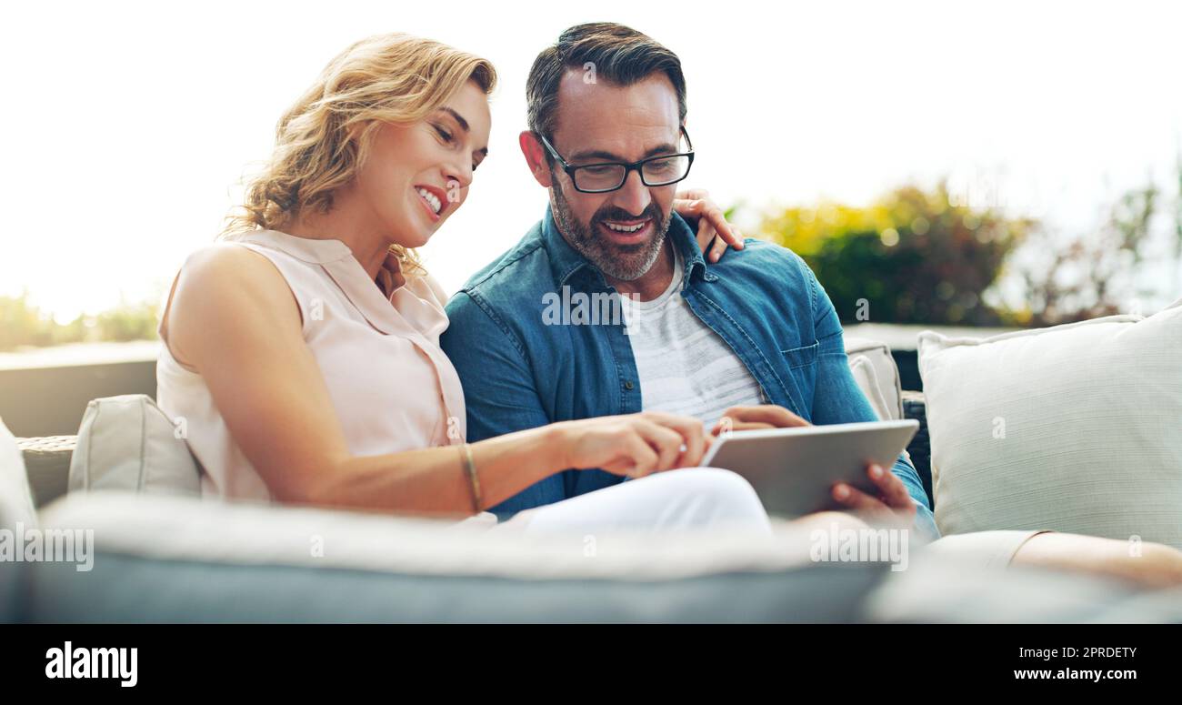 Keeping you connected in the most remote locations. an affectionate mature couple using a ...