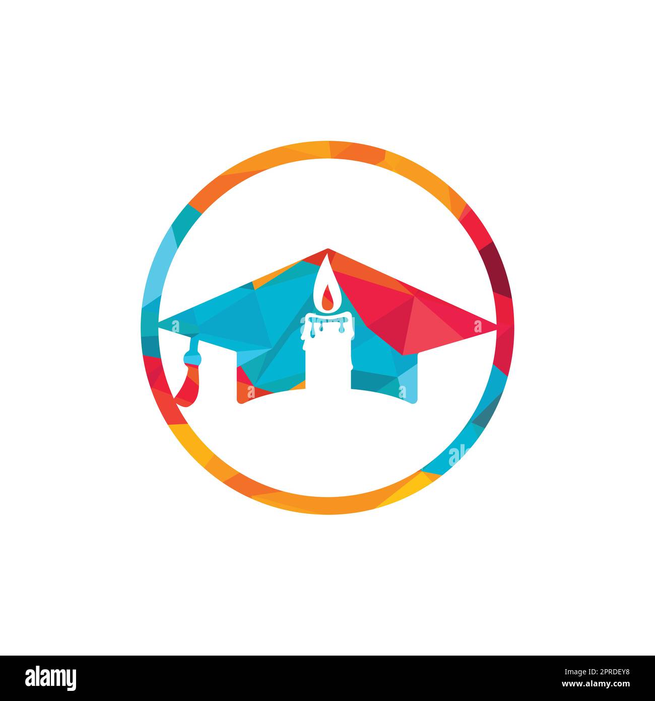 Educational and institutional logo design concept. Graduation cap with ...