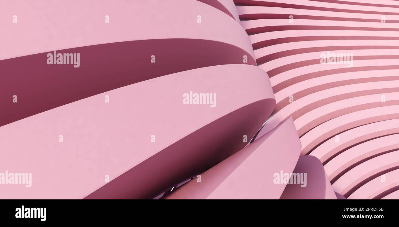 modern architecture building with a unique curved design 3d render ...