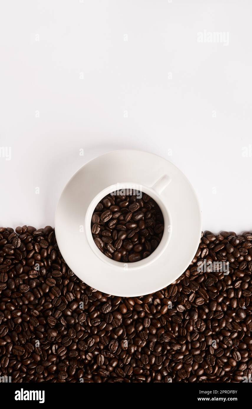 May your coffee kick in before reality does. Closeup shot of a cup ...