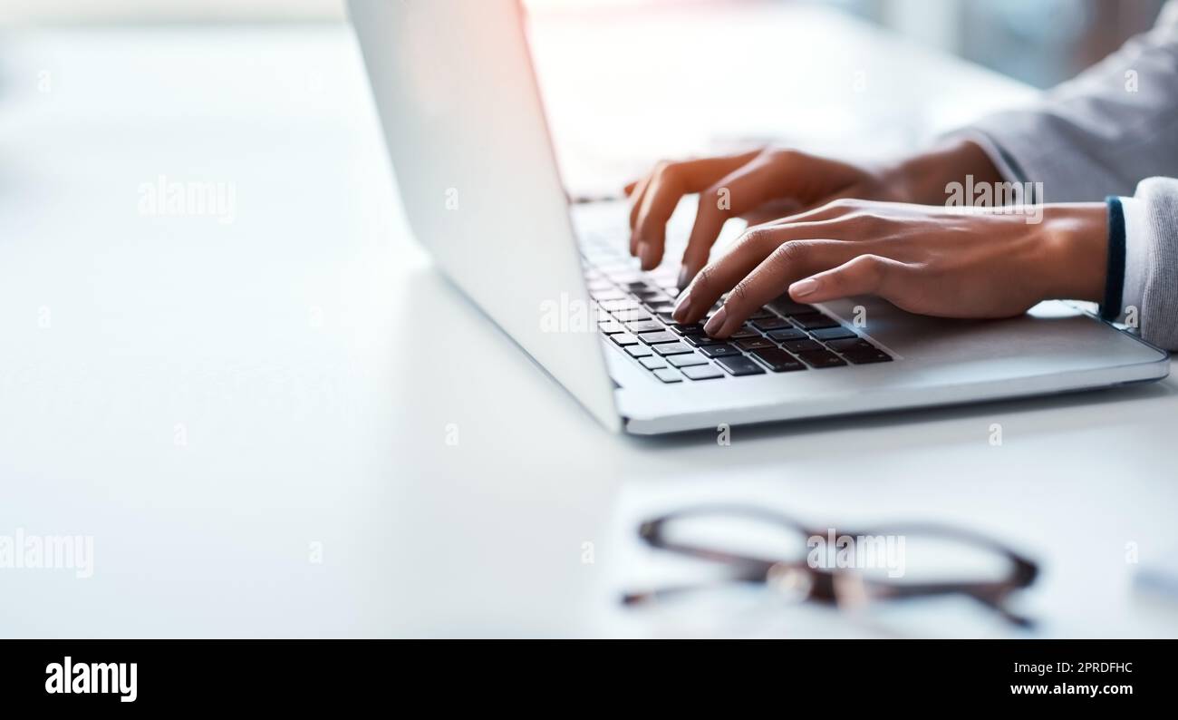Person typing laptop hi-res stock photography and images - Alamy