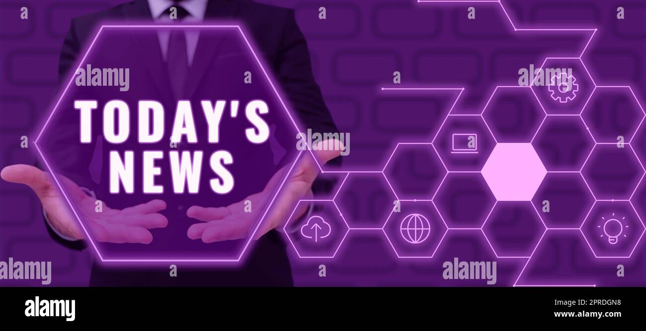 Hand writing sign Today S Is News. Conceptual photo Latest Breaking ...