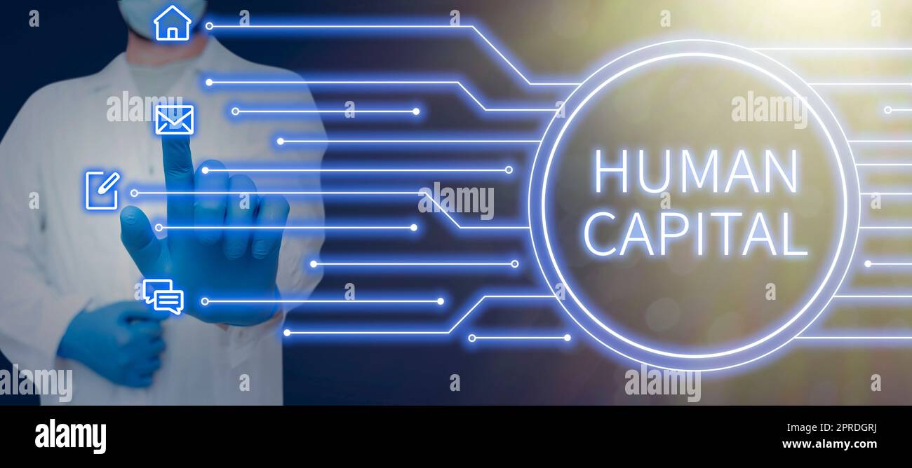 Handwriting text Human Capital. Business showcase Intangible Collective ...