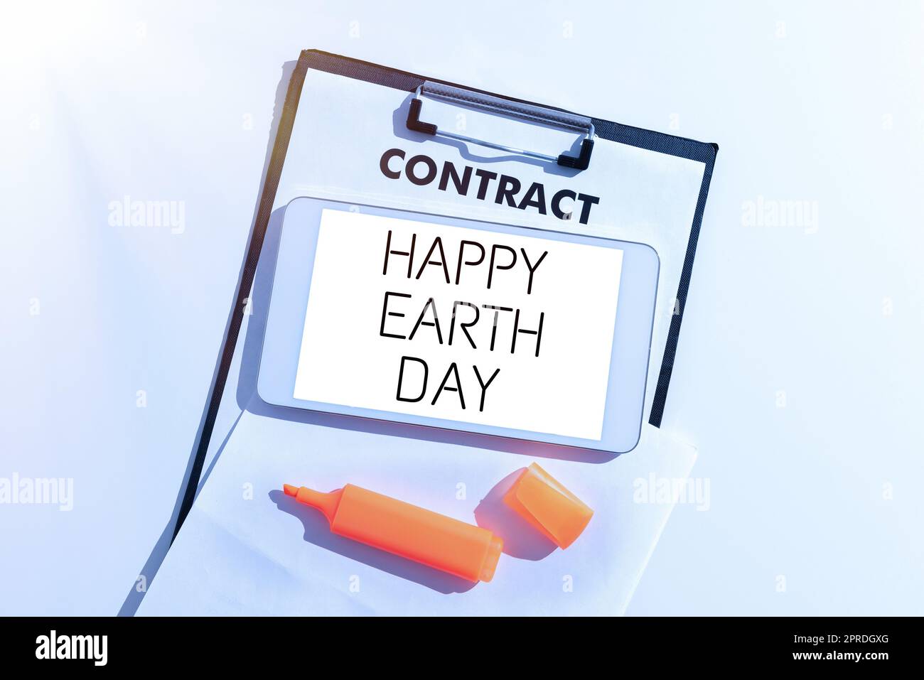 Hand writing sign Happy Earth Day. Business approach Worldwide ...