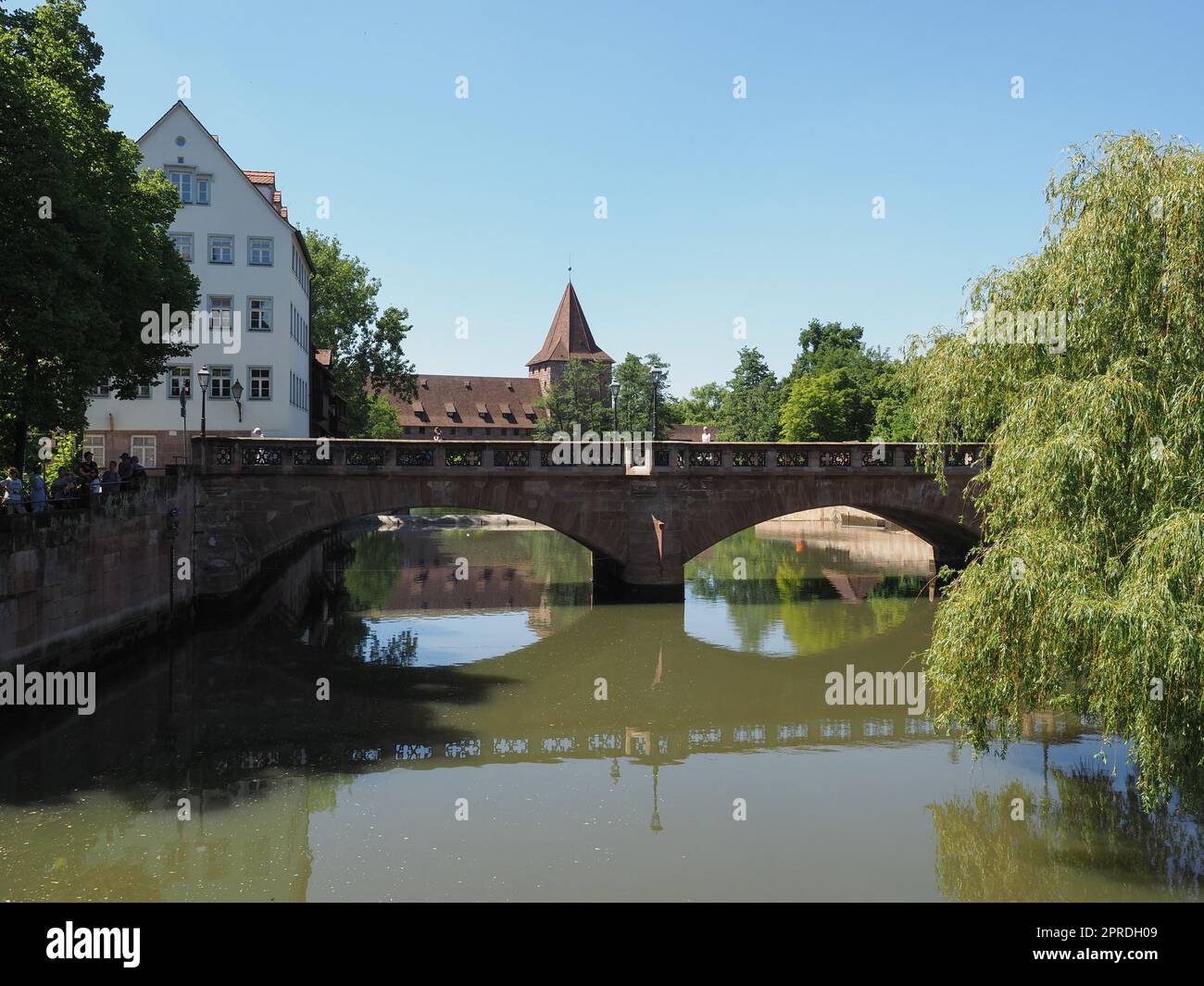 Museum Bruecke bridge over river Pegnitz in Nuernberg Stock Photo - Alamy
