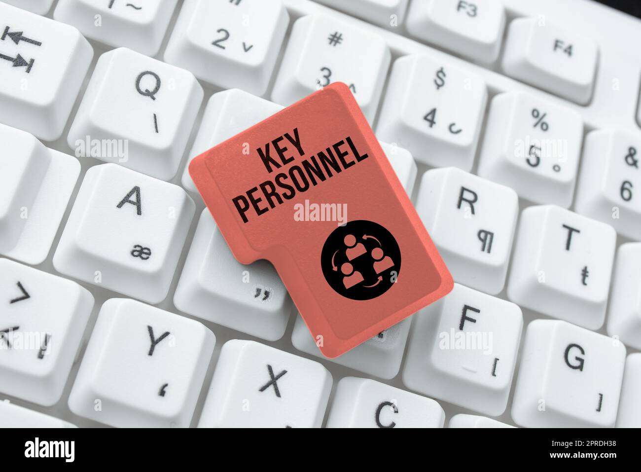 Text caption presenting Key Personnel. Word Written on Program ...