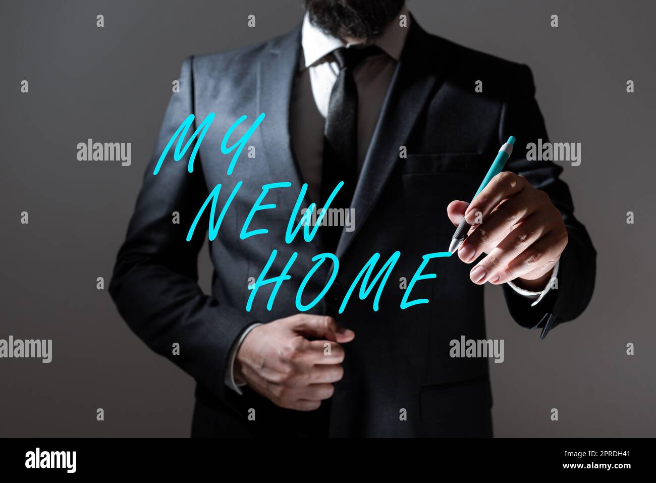 Handwriting text My New Home. Internet Concept Relocation moving to ...