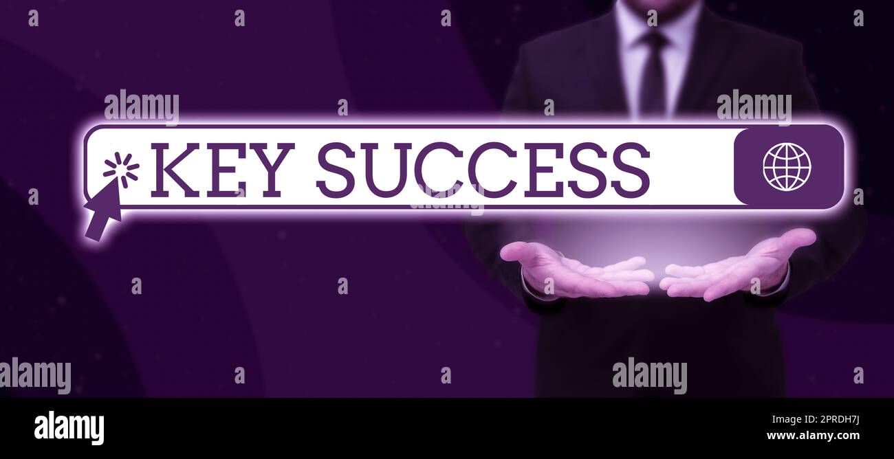 Conceptual caption Key Success. Word for generally three to five areas ...