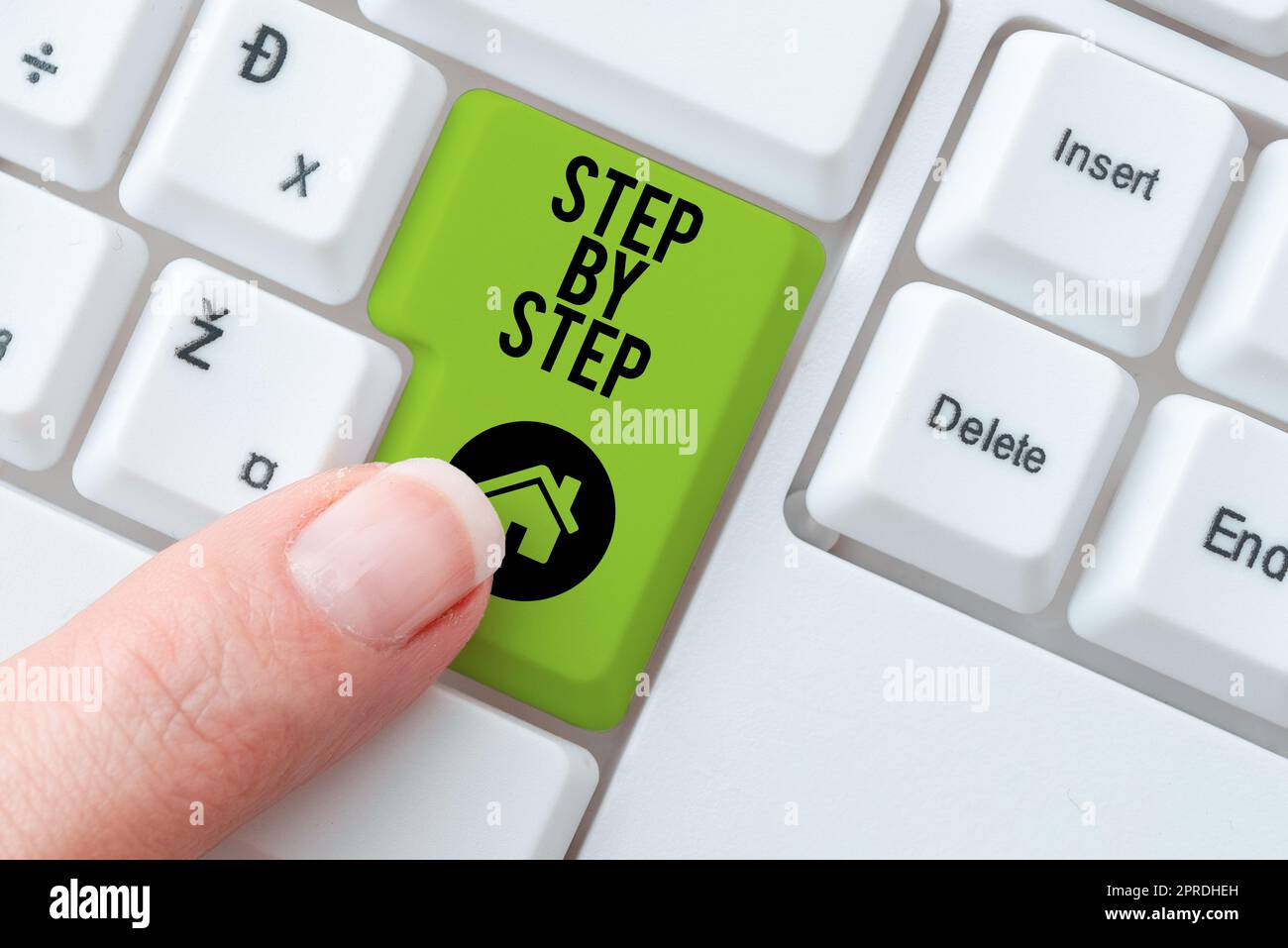 Writing Displaying Text Step By Step Word Written On Slow Progress Road To Success Direction