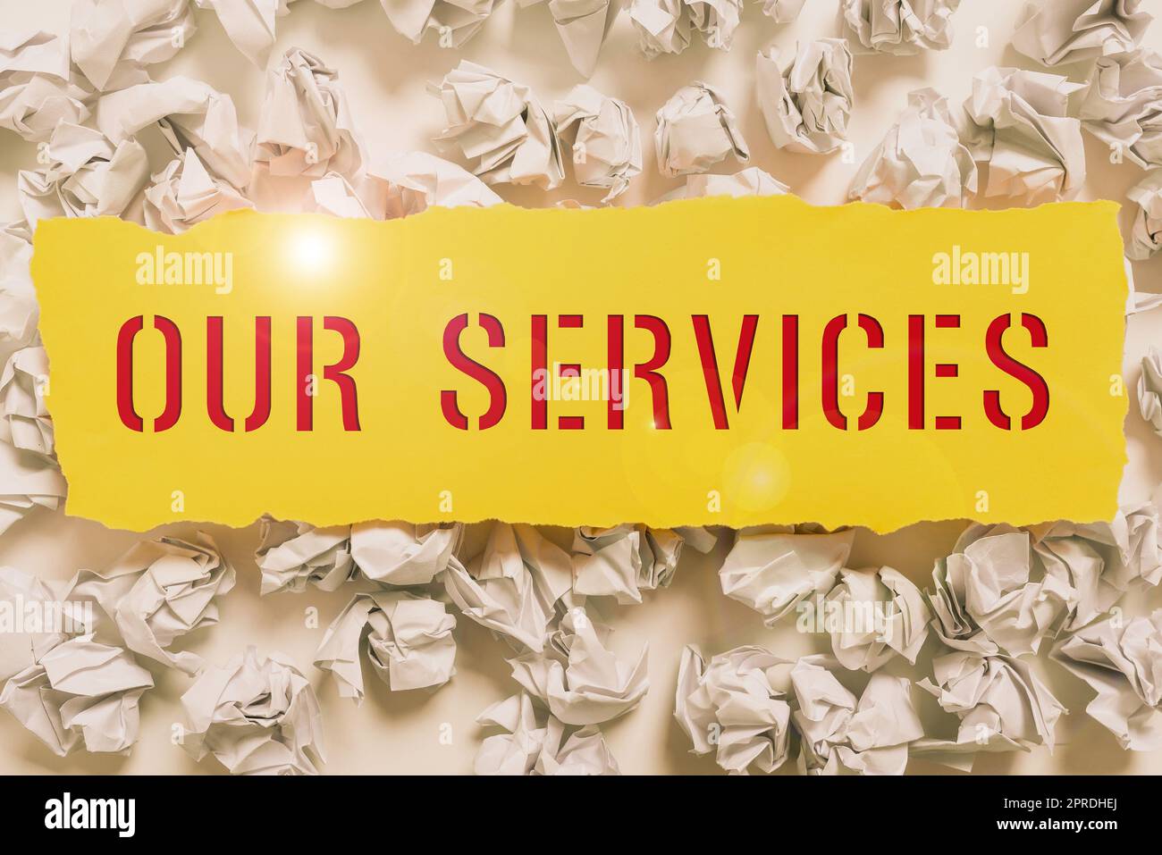 Conceptual display Our Services. Business concept The occupation or ...