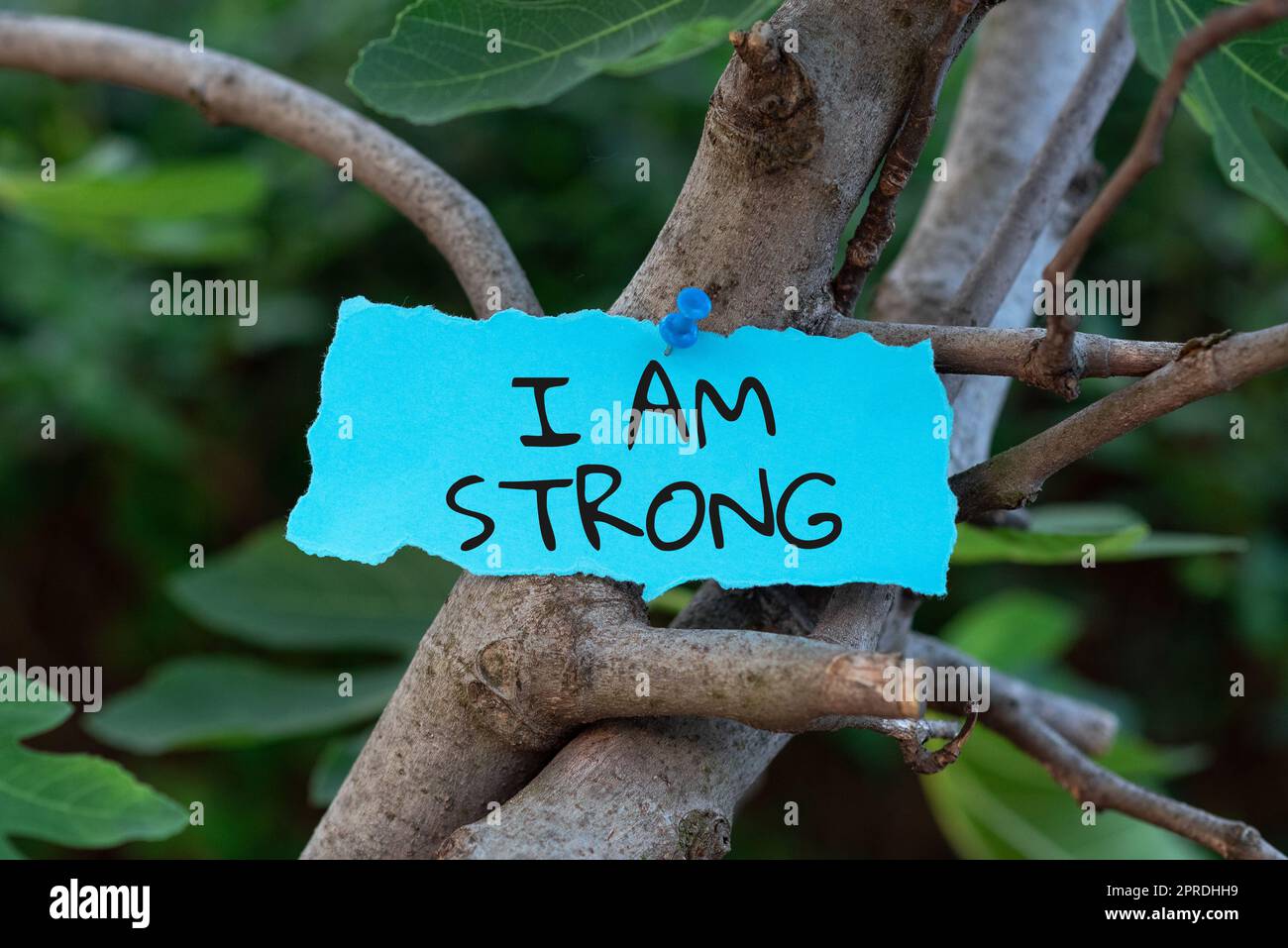 Text showing inspiration I Am Strong. Concept meaning Have great ...