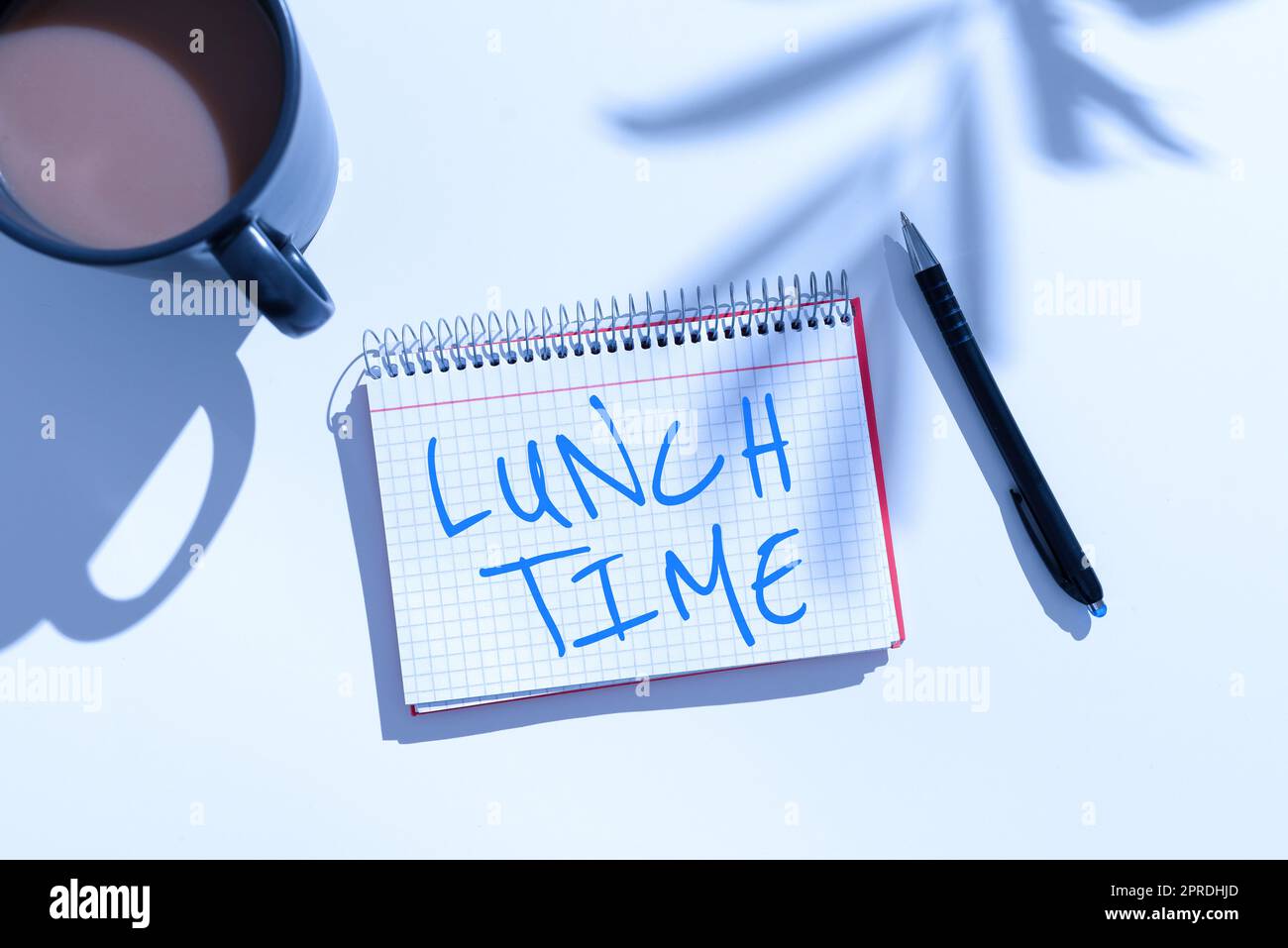 Text sign showing Lunch Time. Business approach Meal in the middle of ...