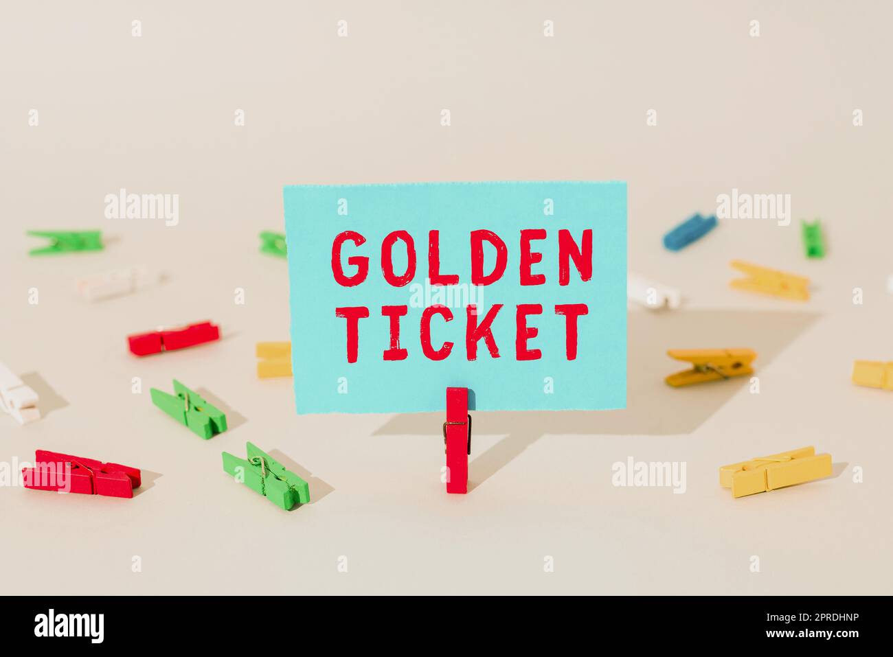 Sign displaying Golden Ticket. Concept meaning Rain Check Access VIP ...
