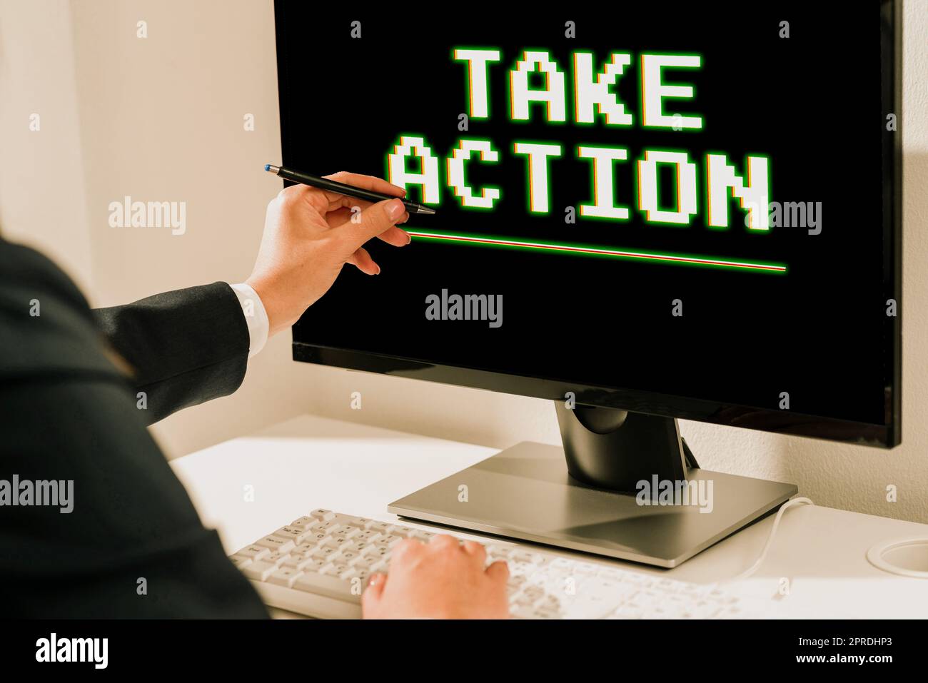 Conceptual caption Take Action. Business approach Supporting what you ...