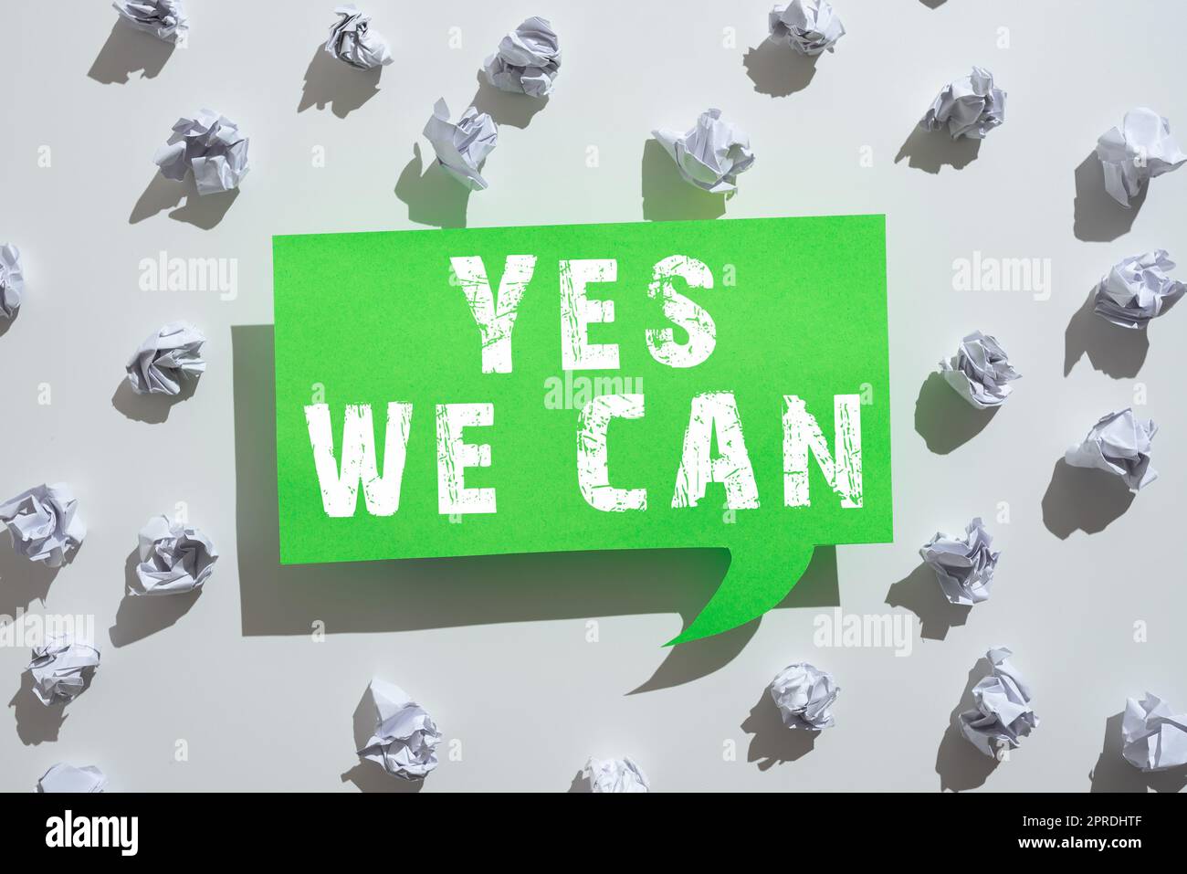 Hand writing sign Yes We Can. Concept meaning Motivation to do ...