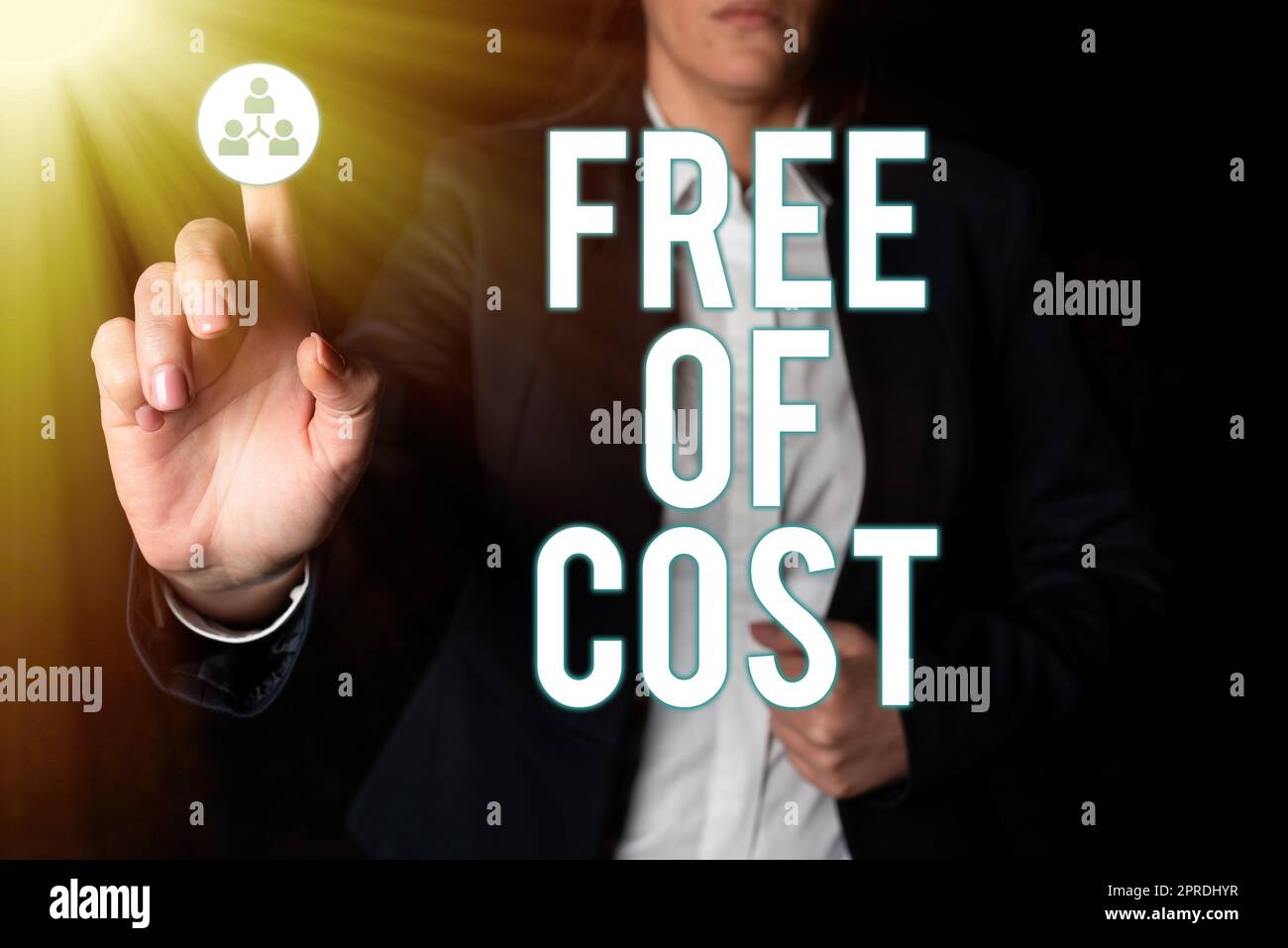 Conceptual caption Free Of Cost. Business overview No price for a trial ...