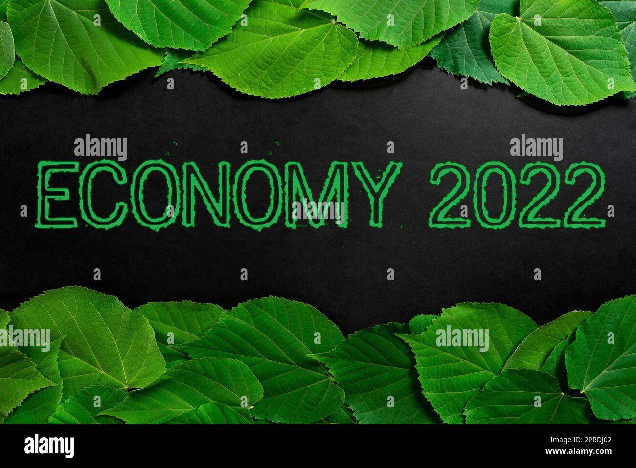 Conceptual caption Economy 2022. Business showcase State of wealth and ...