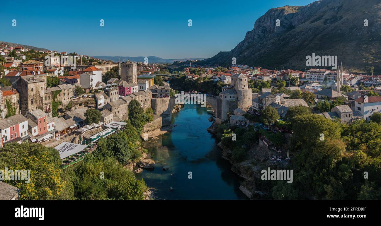 Mostar old town panorama hi-res stock photography and images - Alamy