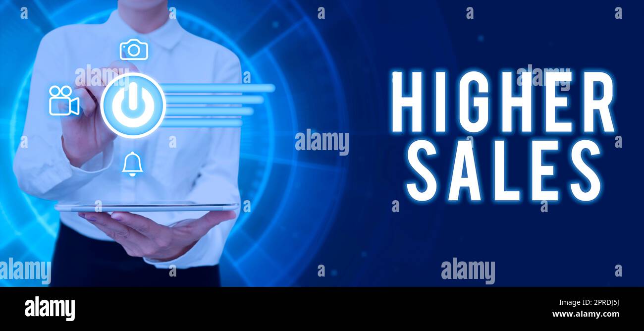 Conceptual display Higher Sales. Business overview The average sold ...