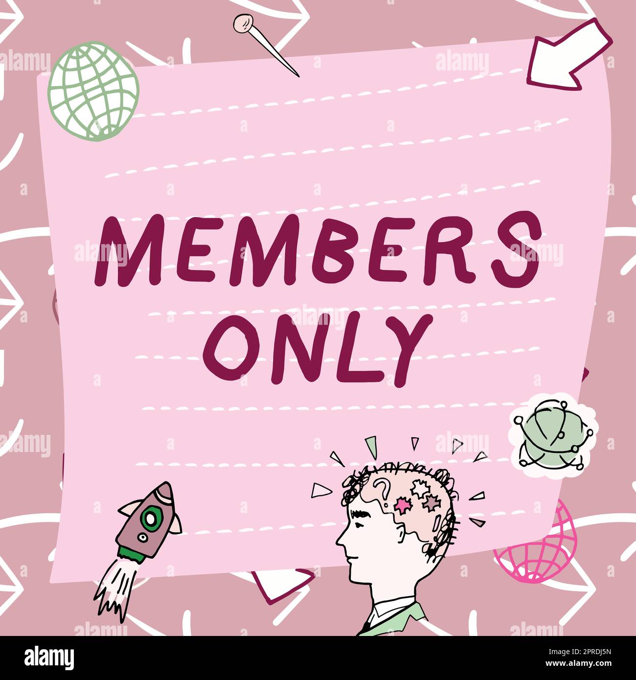 Inspiration showing sign Members Only. Conceptual photo Limited to an ...