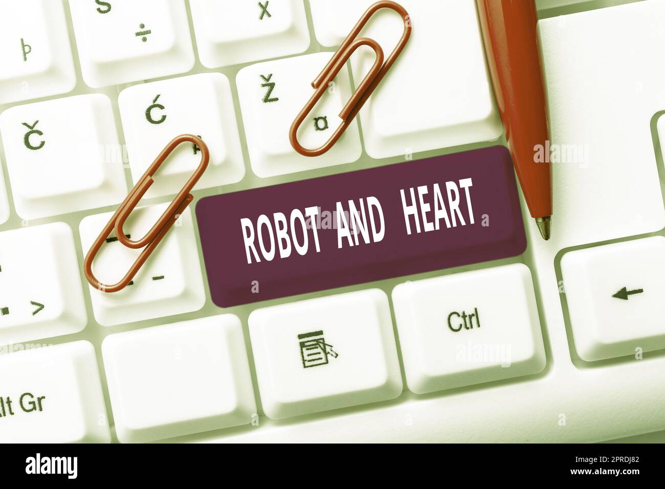 Text showing inspiration Robot And Heart. Business approach Sensitivity ...