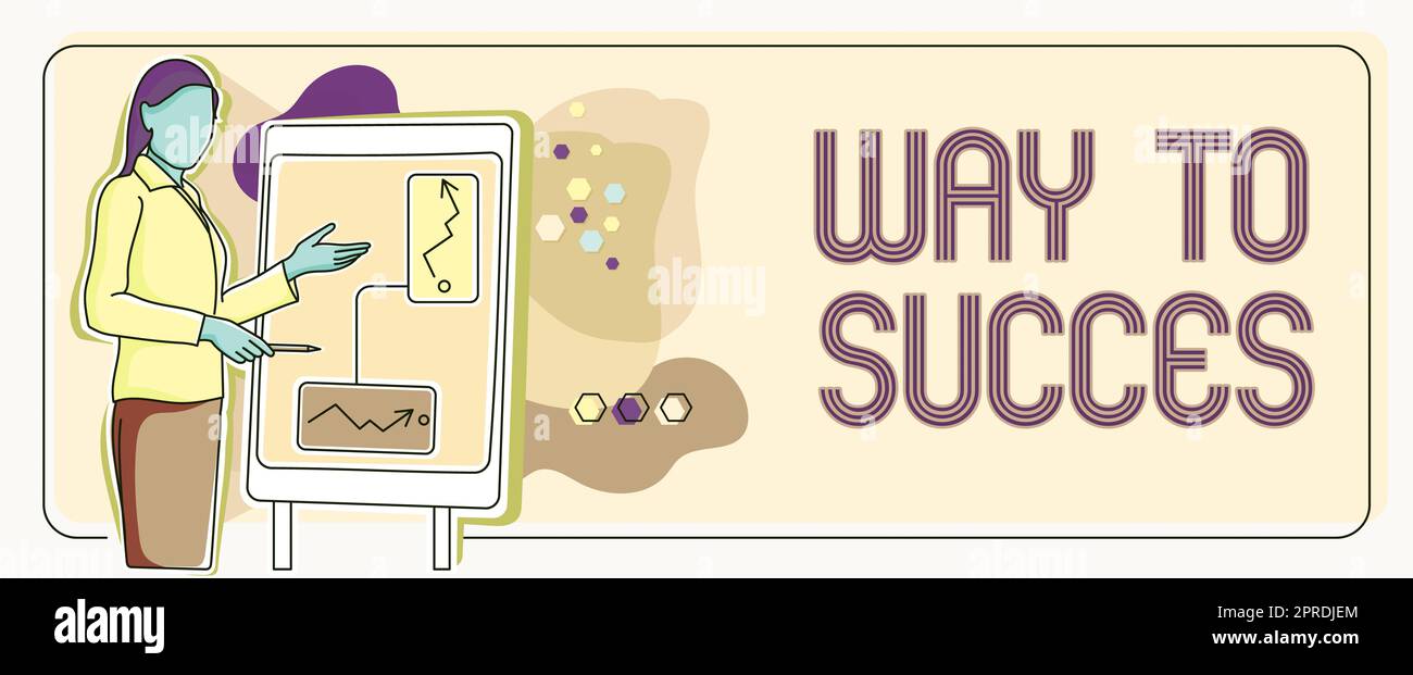 Writing displaying text Way To Success. Conceptual photo On the right ...