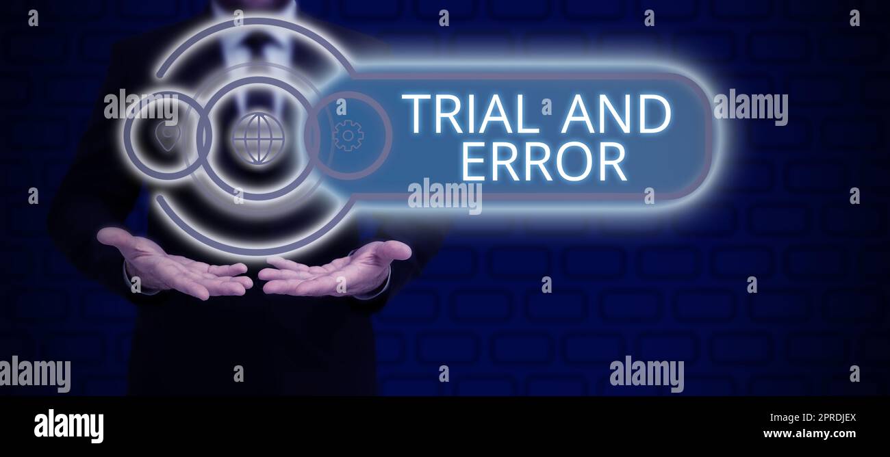Conceptual display Trial And Error. Business concept Lear something by ...