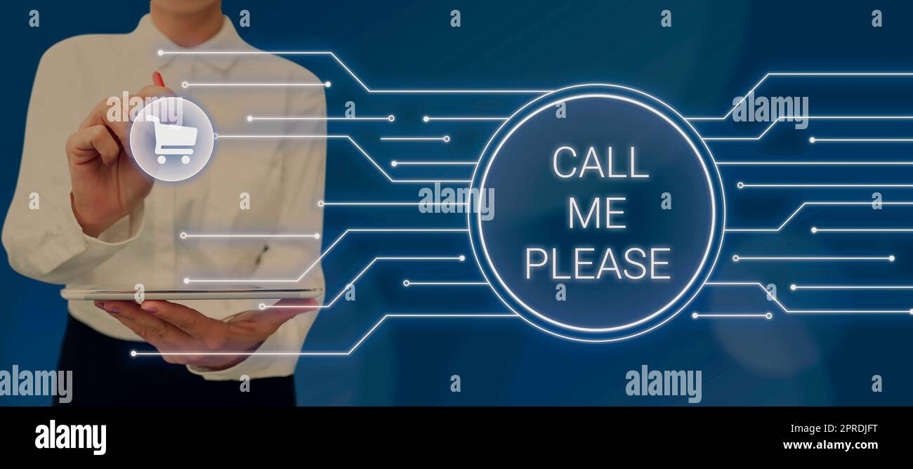Text caption presenting Call Me Please. Business concept Asking for ...