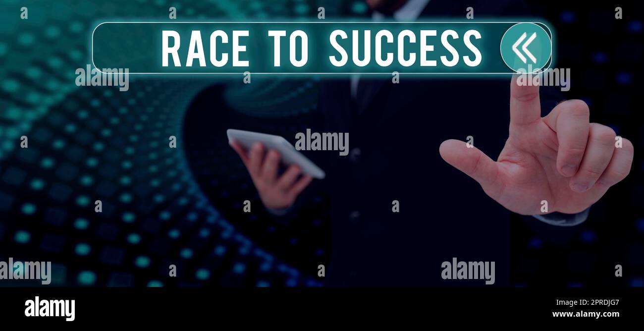 Conceptual display Race To Success. Business concept Competition for ...