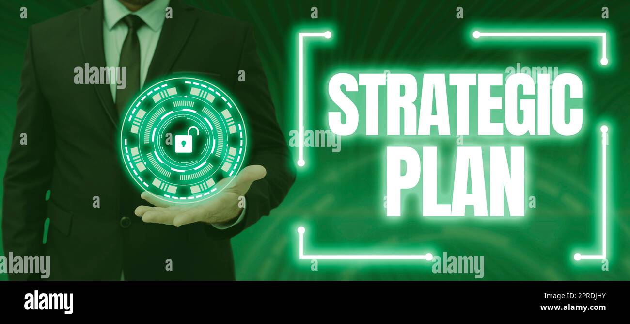 Inspiration showing sign Strategic PlanA process of defining strategy ...